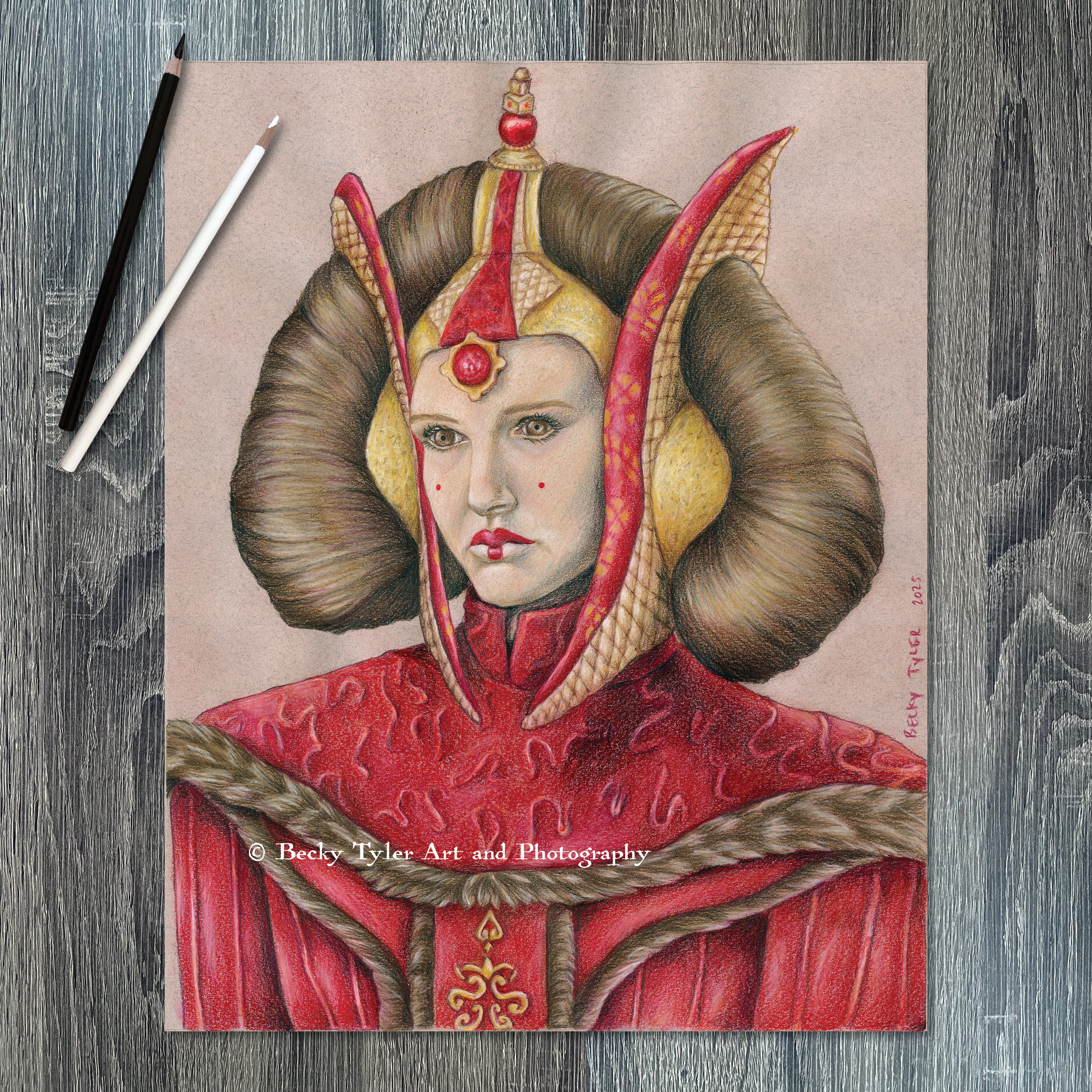 Queen Amidala Drawing – Becky Tyler Art and Photography
