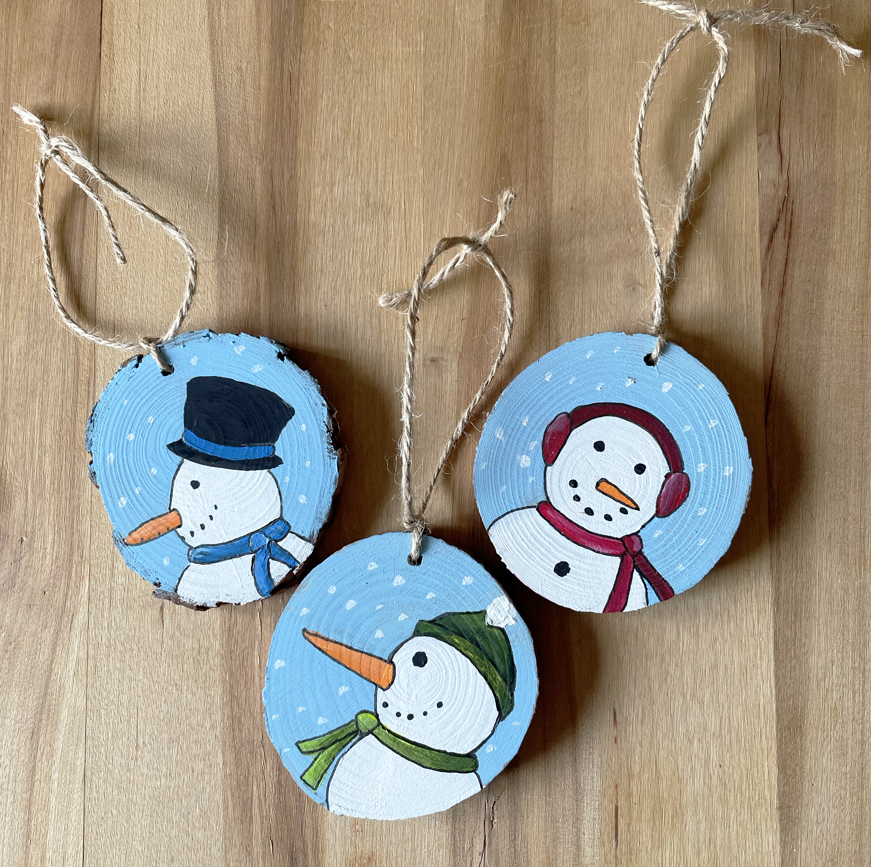 Hand Painted Snowman Ornament – Becky Tyler Art and Photography